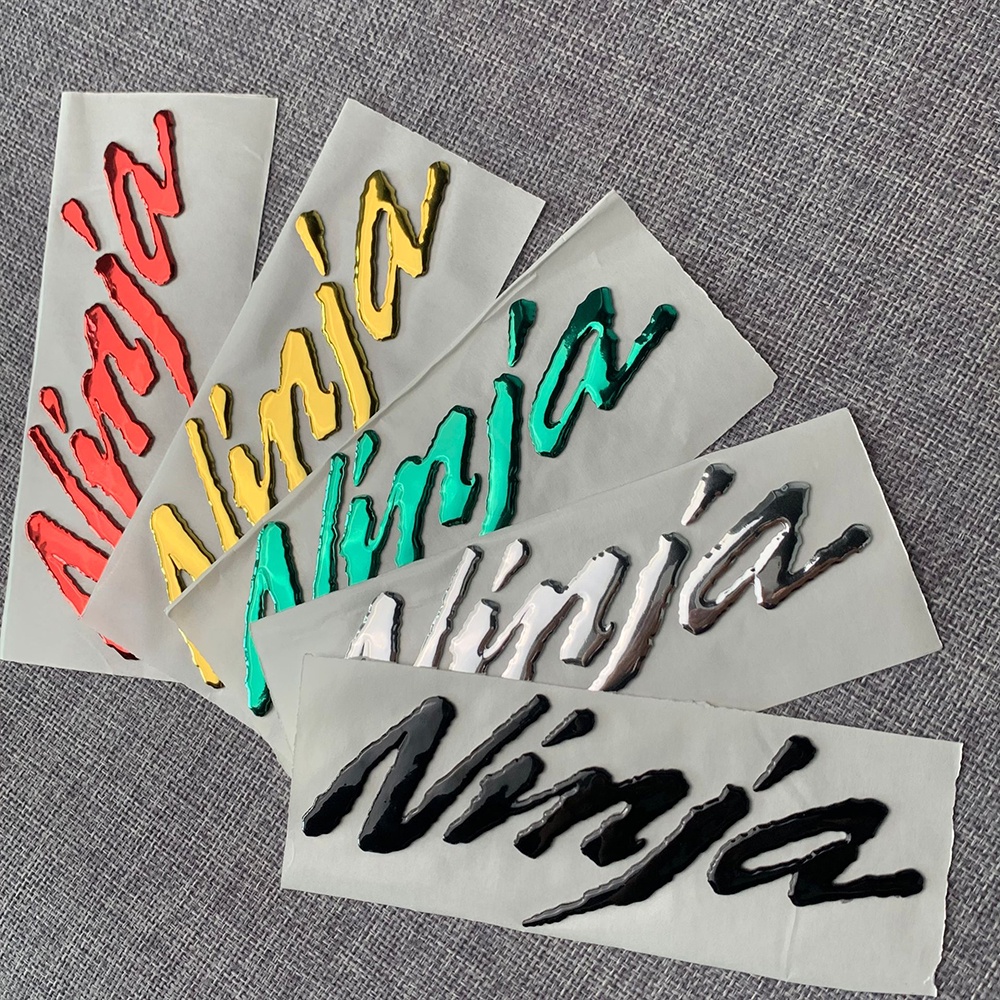 3D Badge Soft Adhesive Logo Decal Emblem For Motorcycle Kawasaki Ninja ...