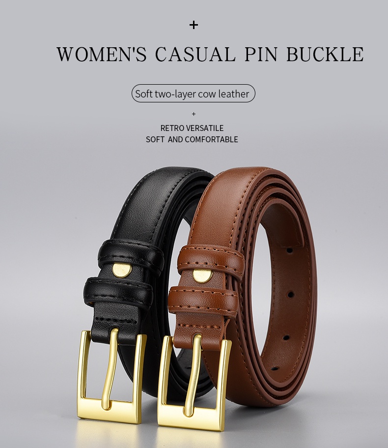 Baellerry Gold Buckle Chic Luxury Brand Ladies Vintage Strap Belt For ...