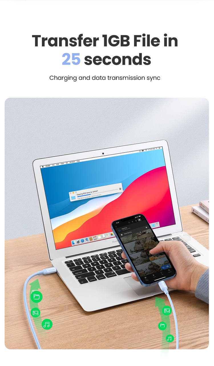 UGREEN USB C to Lightning Cable Mfi Certification Lightning Cable, PD ...