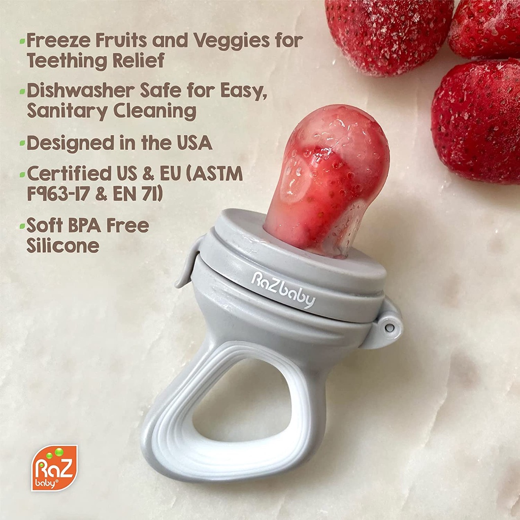 Raz-Feeder Teether (Baby solids/frozen fruit feeder pacifier) | Shopee ...