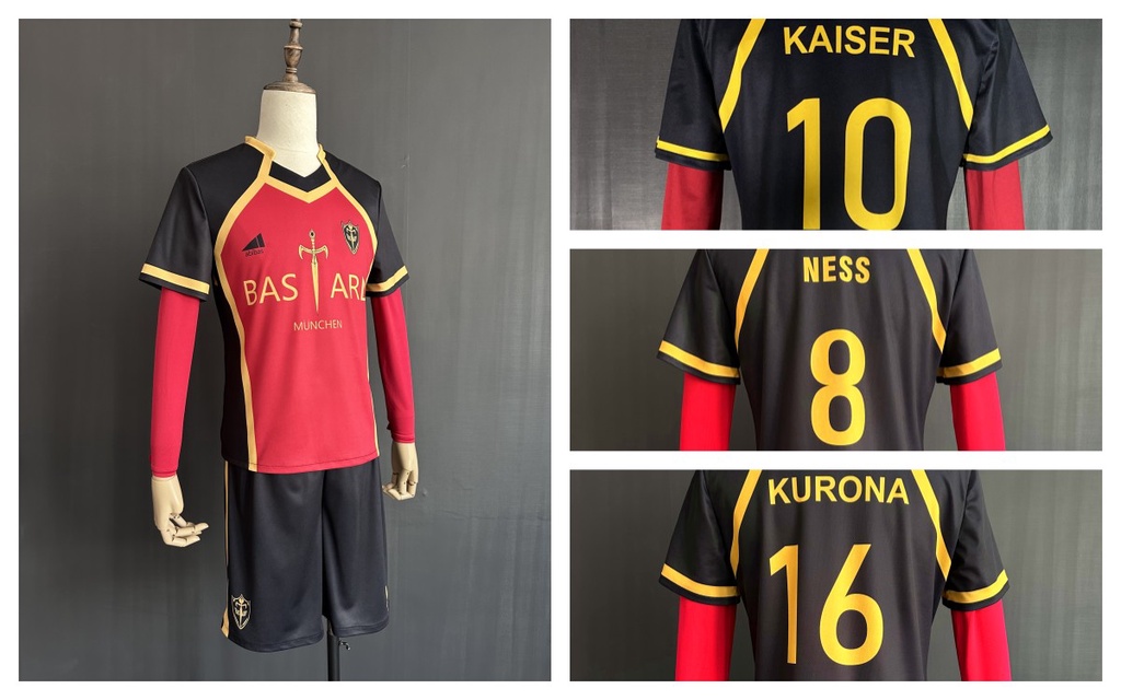 HOLOUN Blue Lock Anime Jersey Cosplay Costume Kaiser Reo T-shirt ...