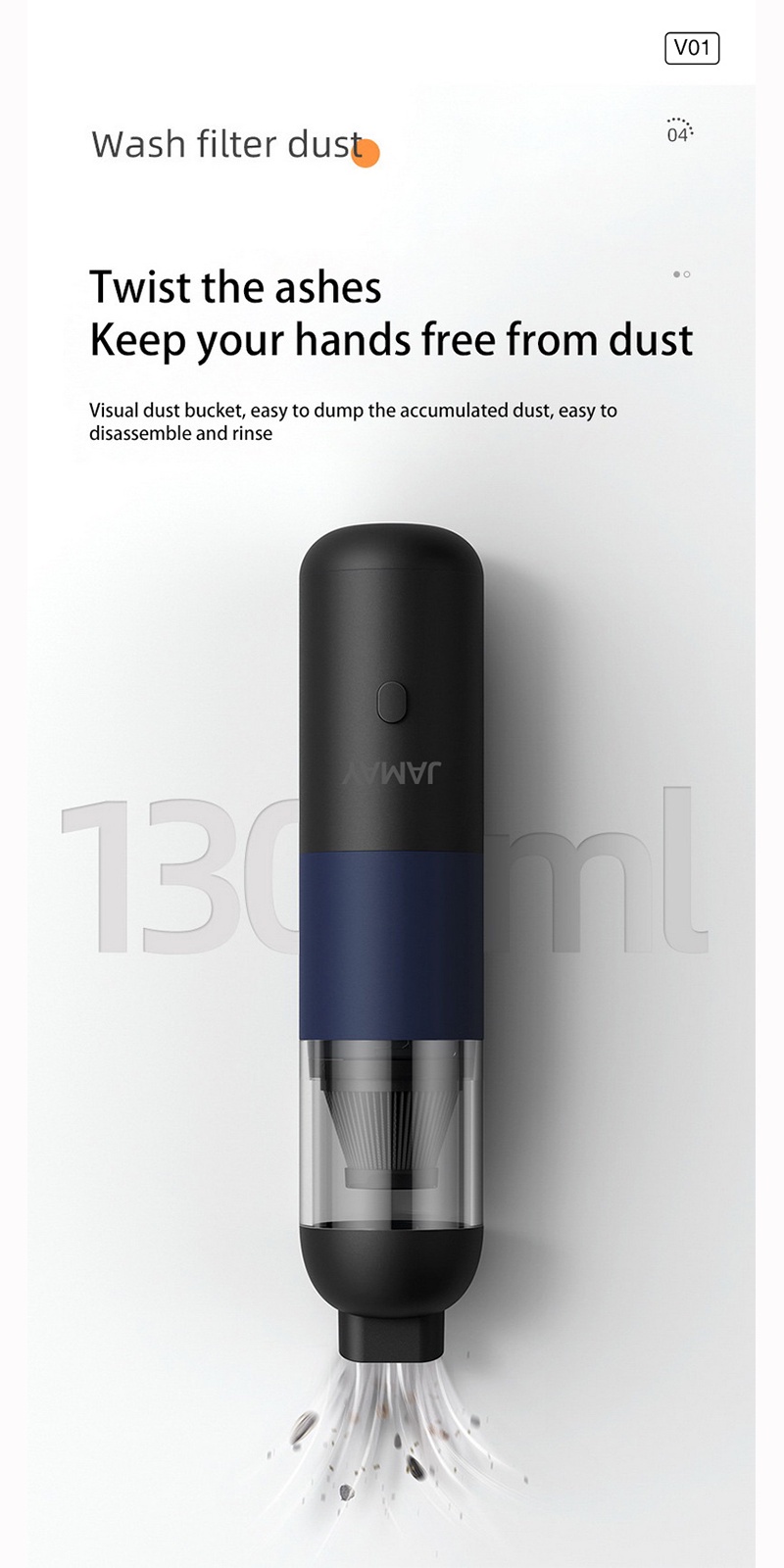 【Buy two get one free fan】JAMAY Mini Vacuum Cleaner V01 20000Pa ...