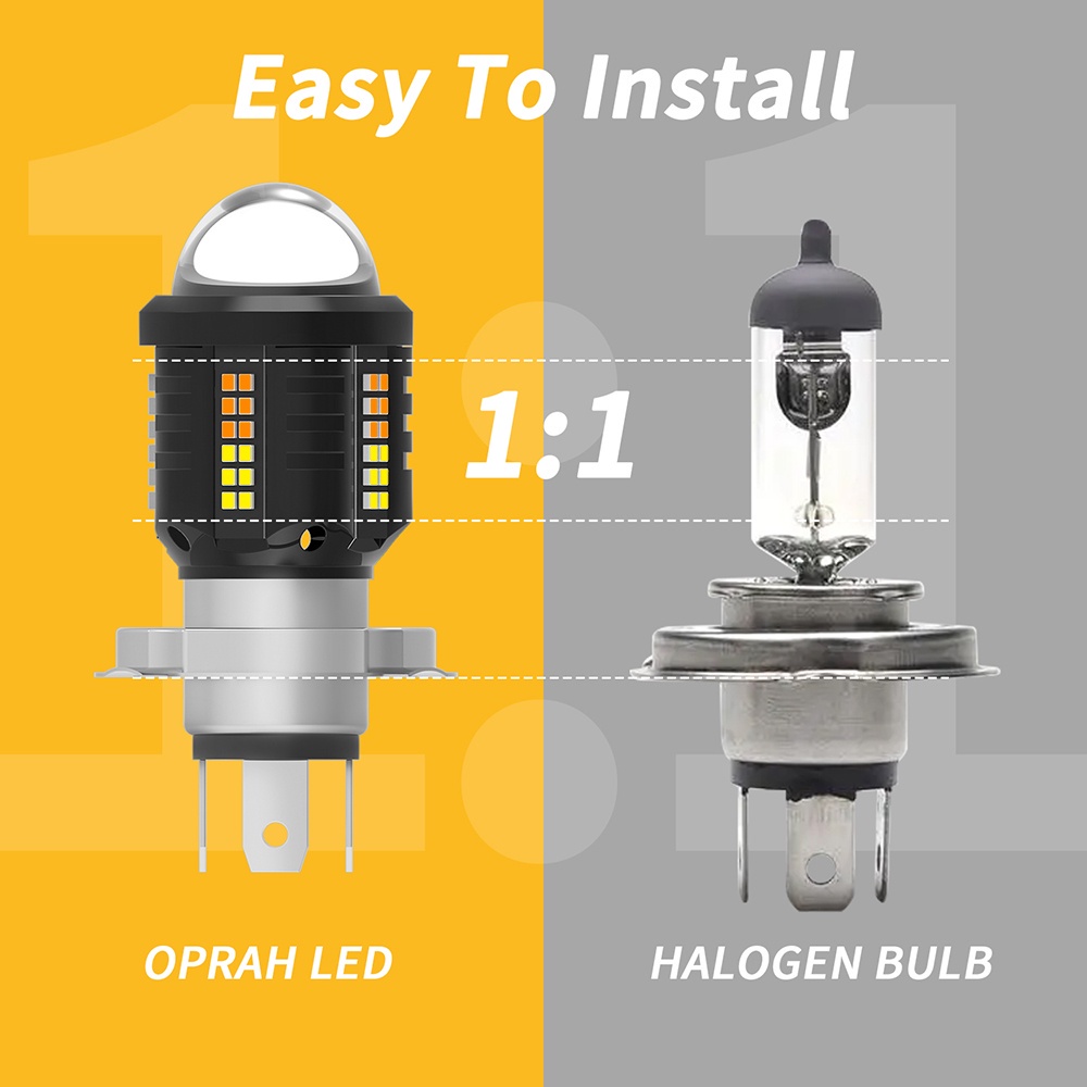 [In Stock] LED Canbus Motorcycle Headlight for T19 P15D H4 H6 2016 BA20D 73SMD Headlight DC12V ...