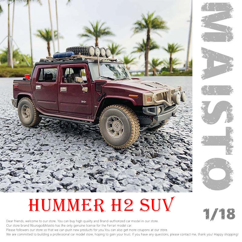 Maisto 1:18 Hummer H2 SUT Concept Muddy Off-Road Car Alloy Retro Car ...