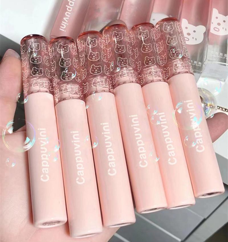 Cappuvini Bubble Lip Gloss Mirror Water Liquid Lipstick Moisturizing ...