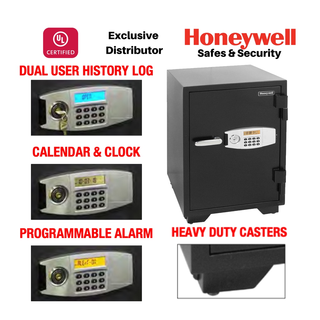 Honeywell Safe 2116 Digital Steel Fire & Security Safe Cash Vault Box ...