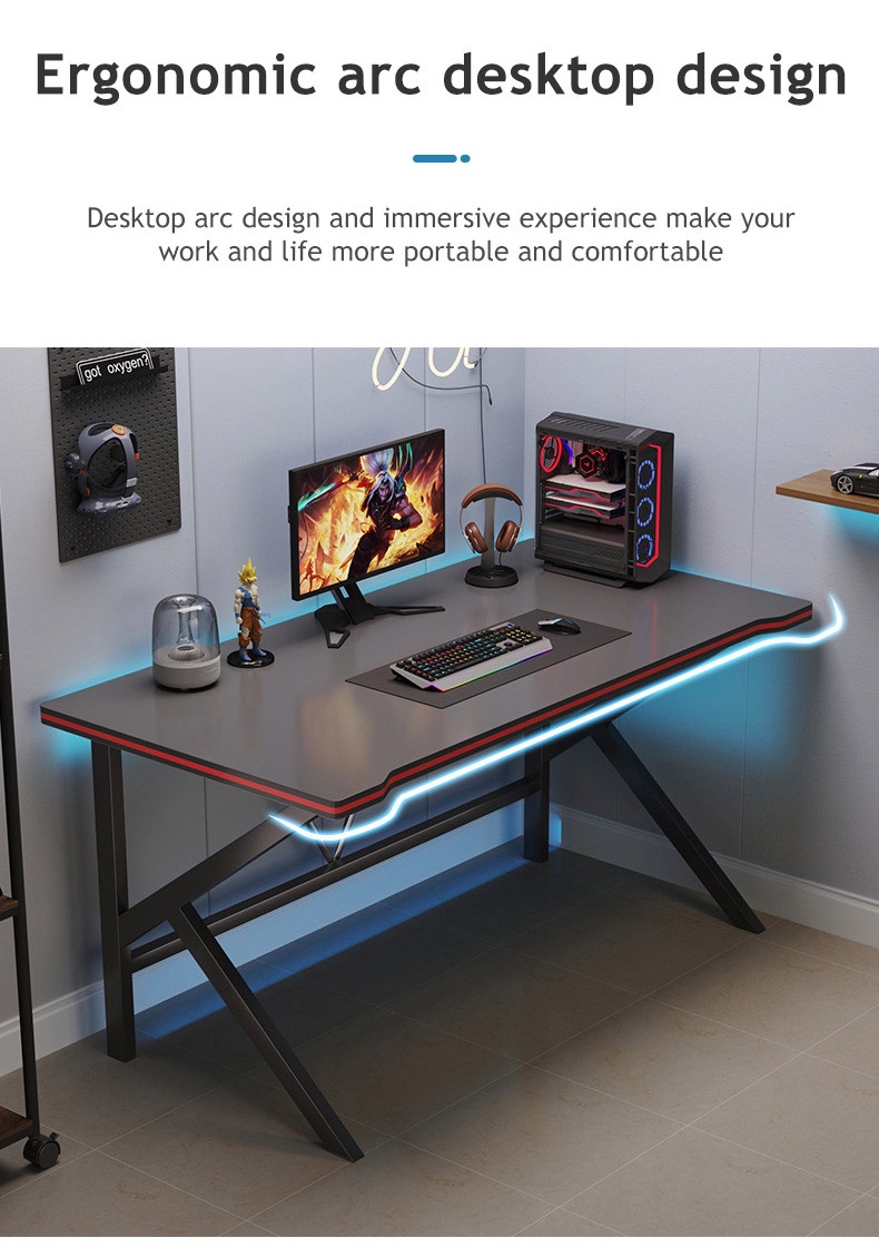 VOVOVA Gaming table 100/120/140cm computer set desk gaming desk table ...