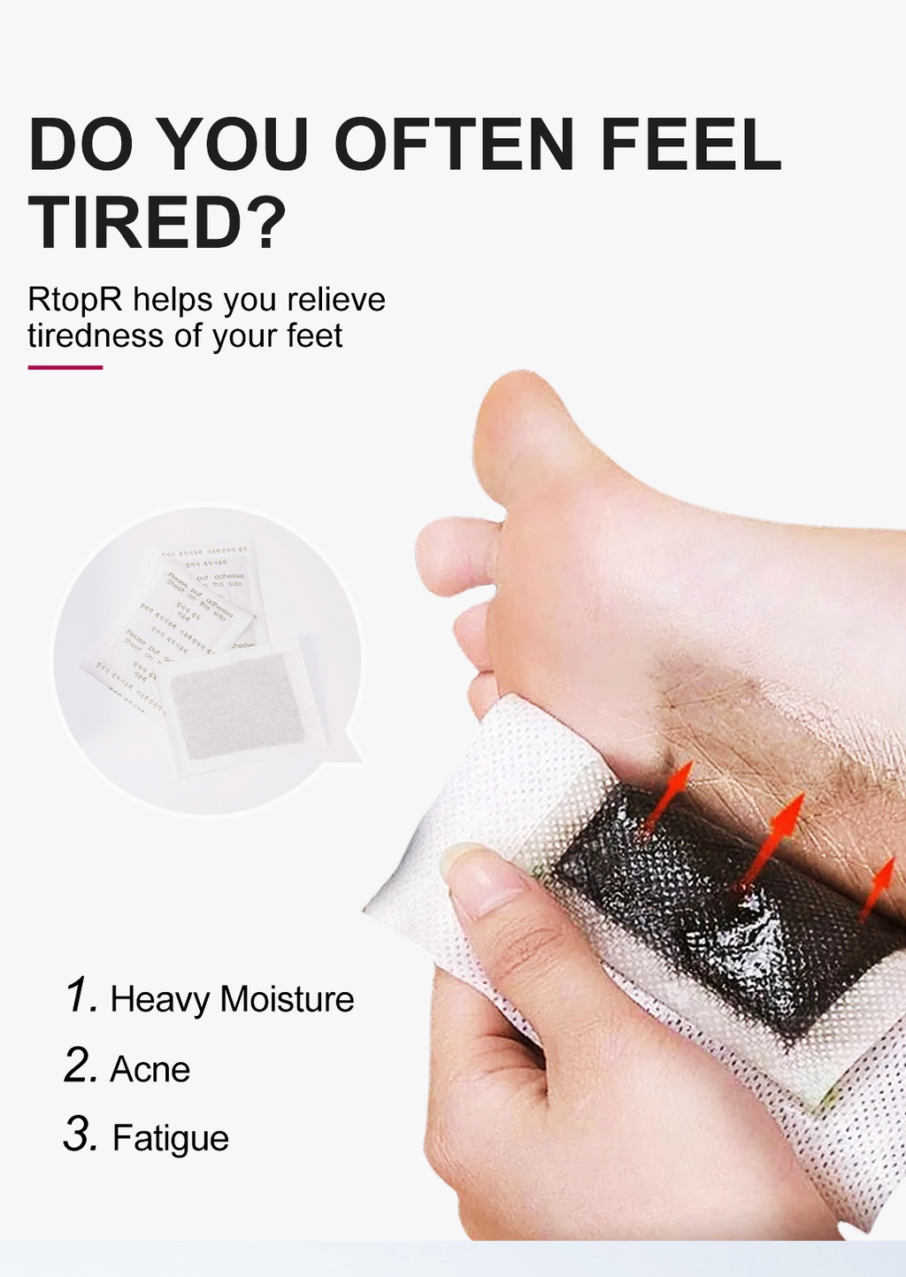RtopR Mugwort Health Foot Patches with Ginseng and Angelica, Cold ...