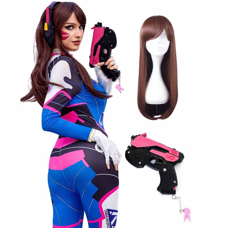 Dva Cosplay Costume Game Female 3D Printing Spandex Halloween Party Wig ...