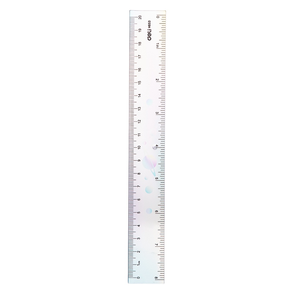Deli 20CM Colorful Handle Ruler Straight Ruler School Supplies EH653 ...