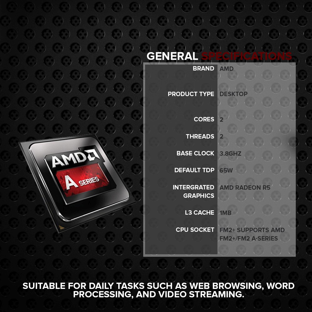 EasyPC | Amd Kaveri A6-7480 x2 Socket Fm2 3.8ghz Processor | Shopee ...