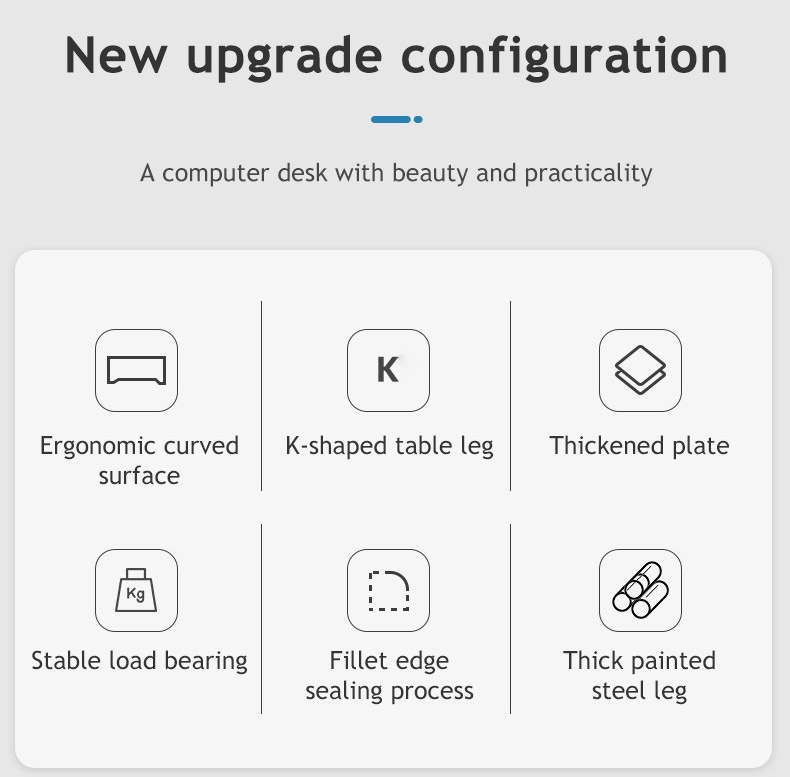 VOVOVA Gaming table 100/120/140cm computer set desk gaming desk table ...