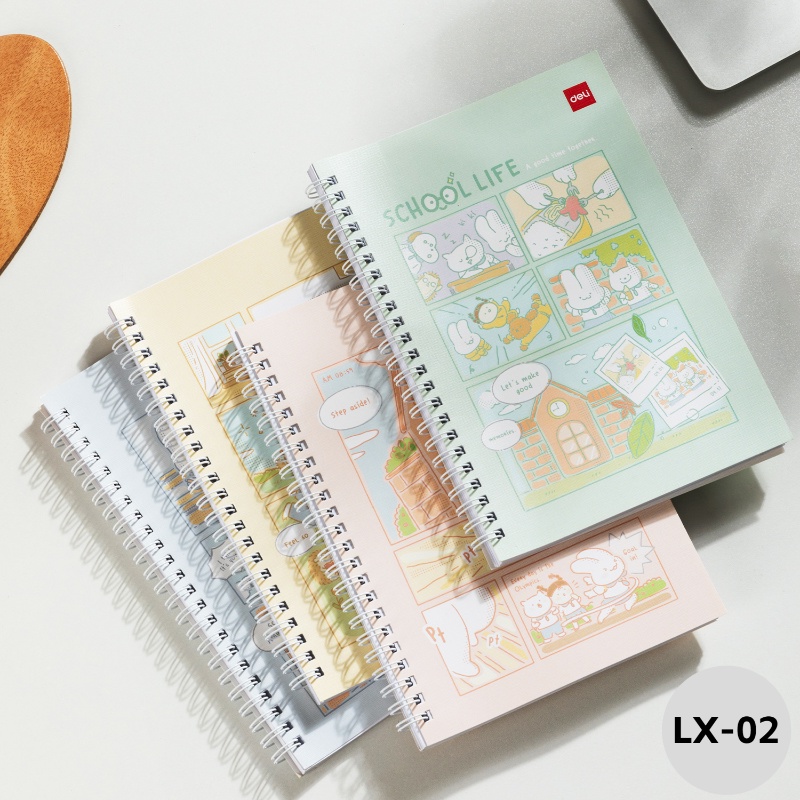 Deli A5 Cute Spiral Notebook 60Sheets Student Binder Notebook School ...