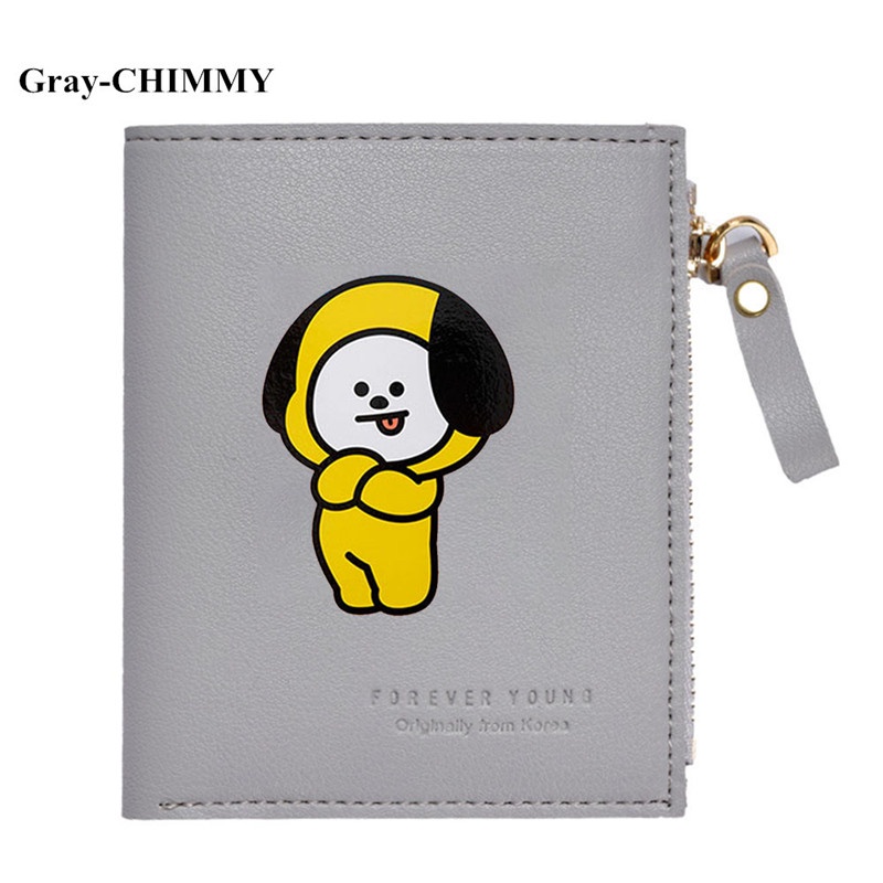 KPOP BT21 Wallet Short For Women Wallet Card Pack BTS Cartoon Character ...