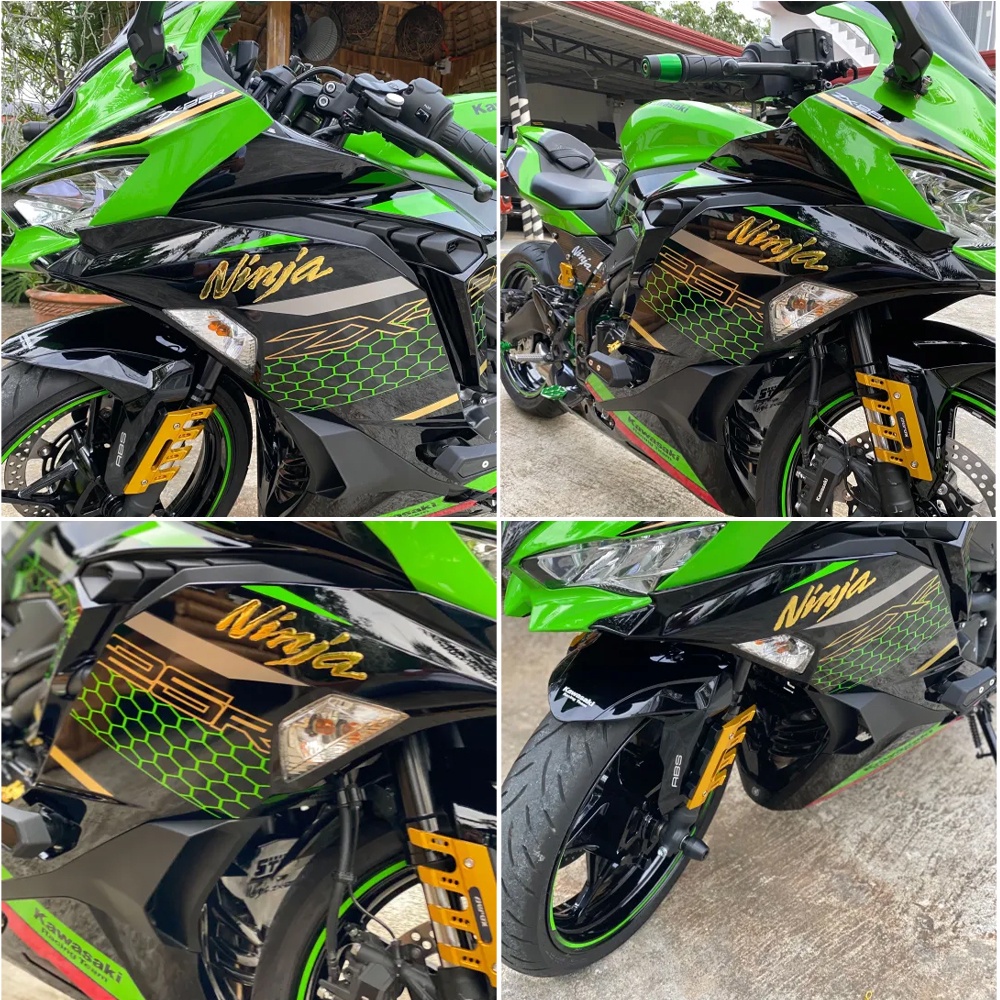 3D Badge Soft Adhesive Logo Decal Emblem For Motorcycle Kawasaki Ninja ...