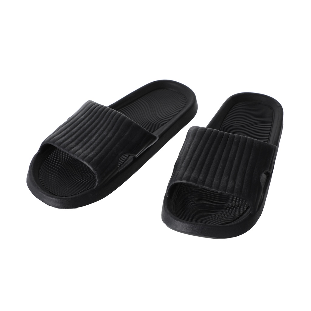 MINISO Classic Stripe Men's Bathroom Slippers Black 41-42 | Shopee ...