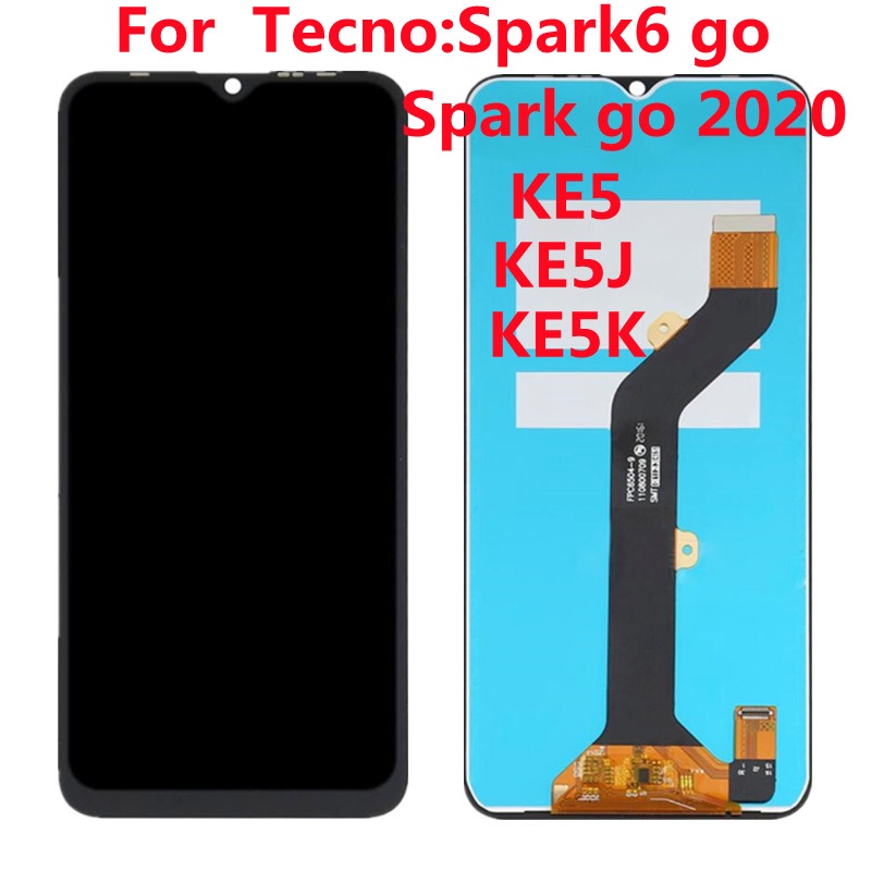 For Infinix Tecno Spark 6 Go KE5 KE5K / Spark GO 2020 KE5 LCD Display ...