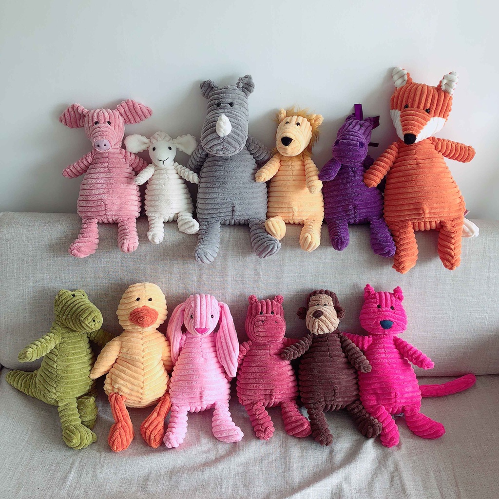 23/30/40CM Corduroy Bunny Monkey Fox Pig Lion Sheep Plush Toys Cute ...