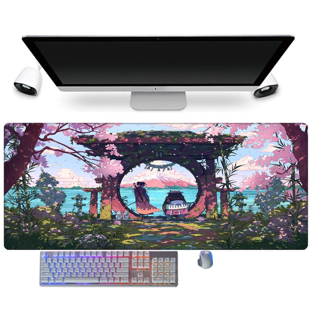 Samurai Desk Mat, Japanese mousepad xl, extra large gaming mouse pad ...