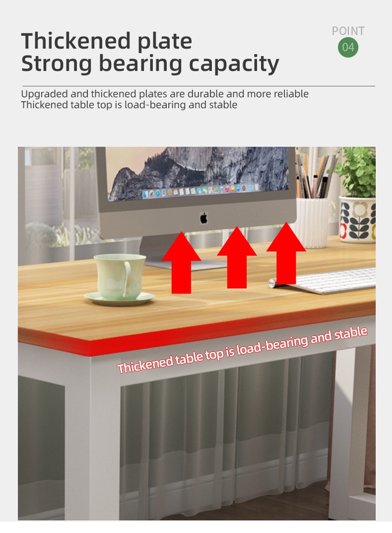 VOVOVA Computer Table 80/120/140CM Gaming Table Office Table Study ...