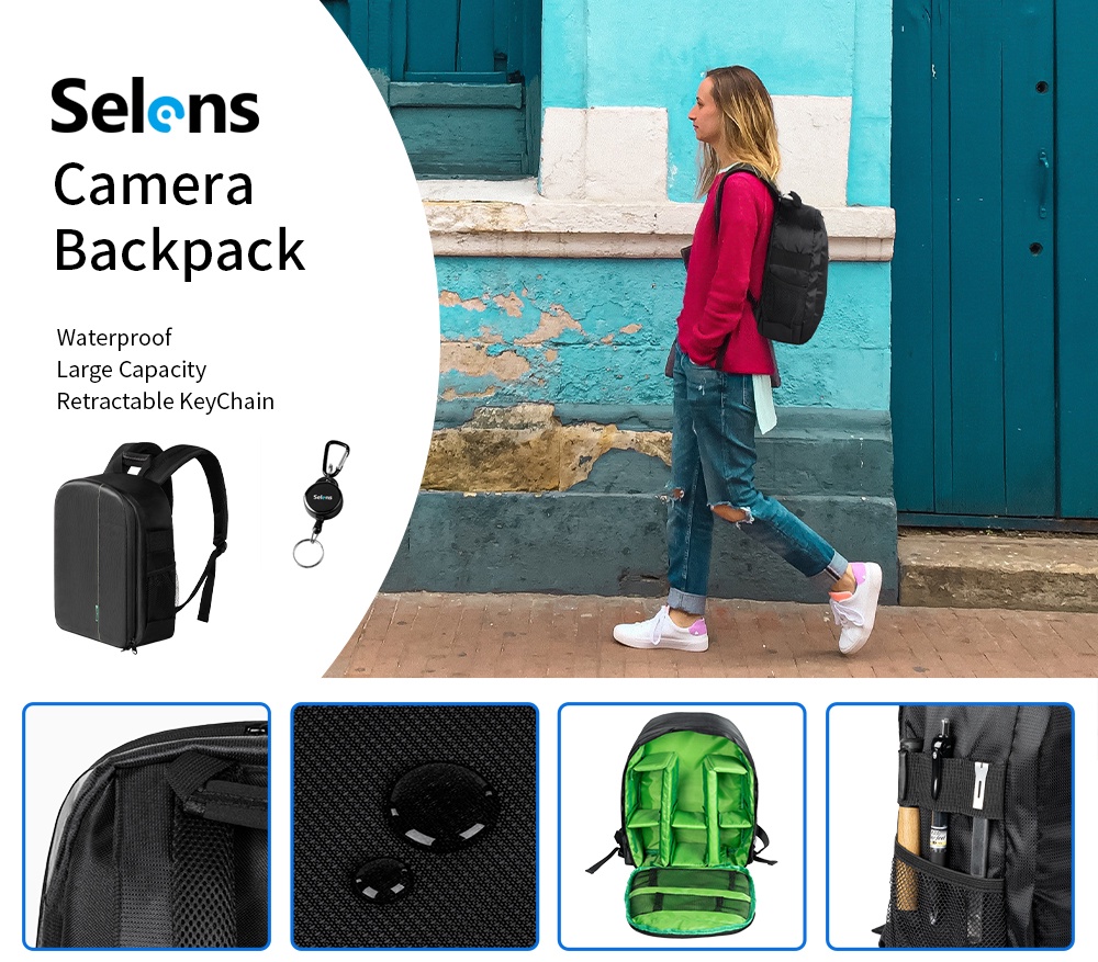 Selens Camera Backpack Multi-functional Camera Waterproof Shockproof ...