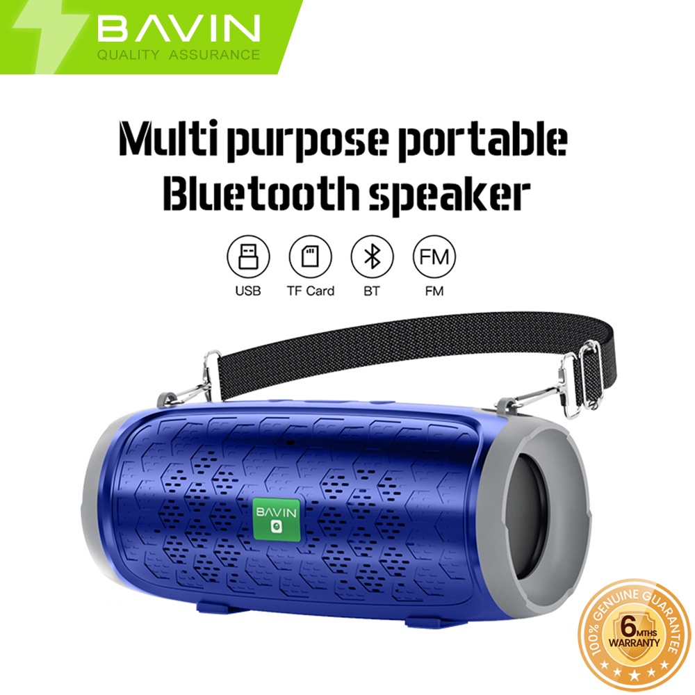 BAVIN J020 Portable Bluetooth Wireless Speaker Hi-Fi Sounds w/ FM Radio ...