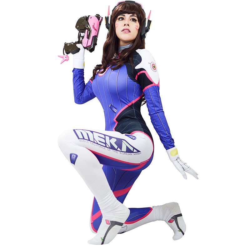 Dva Cosplay Costume Game Female 3D Printing Spandex Halloween Party Wig ...