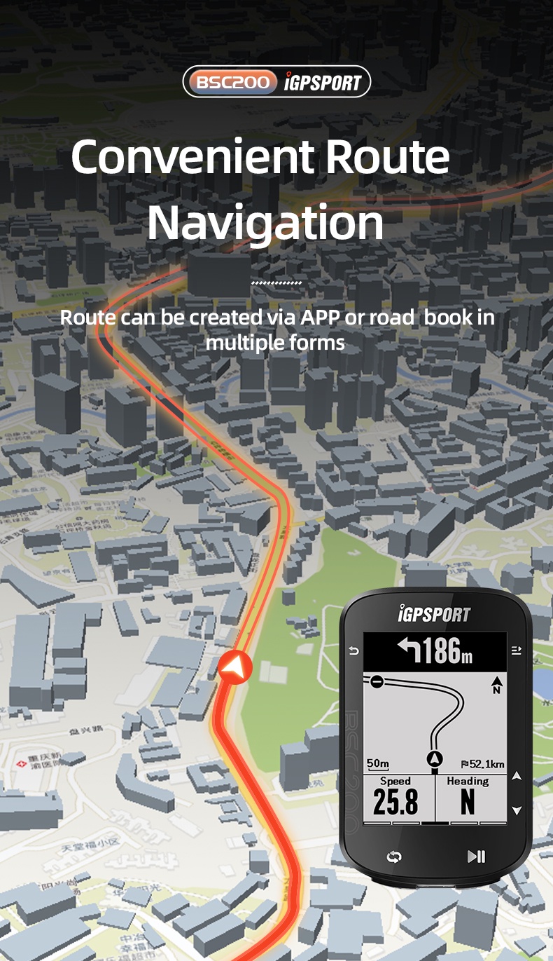 Igpsport Bsc200 Gps Bicycle Computer Bluetooth Ant+ Wireless Waterproof Bike Odometer Road Mtb ...