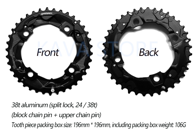 PROWHEEL Mountain Bike Chainring 26T 28T 36T 38T Crowns 64BCD 104BCD ...