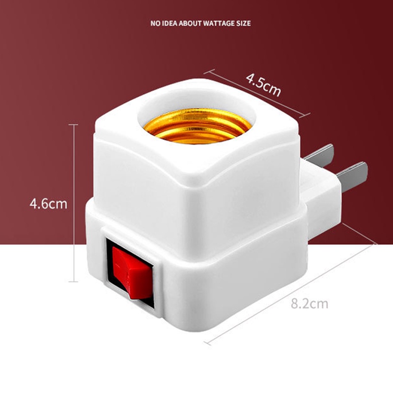 E27 Light Sockets Movable Screw Led Lamp Bulb Holder With Switch White ...