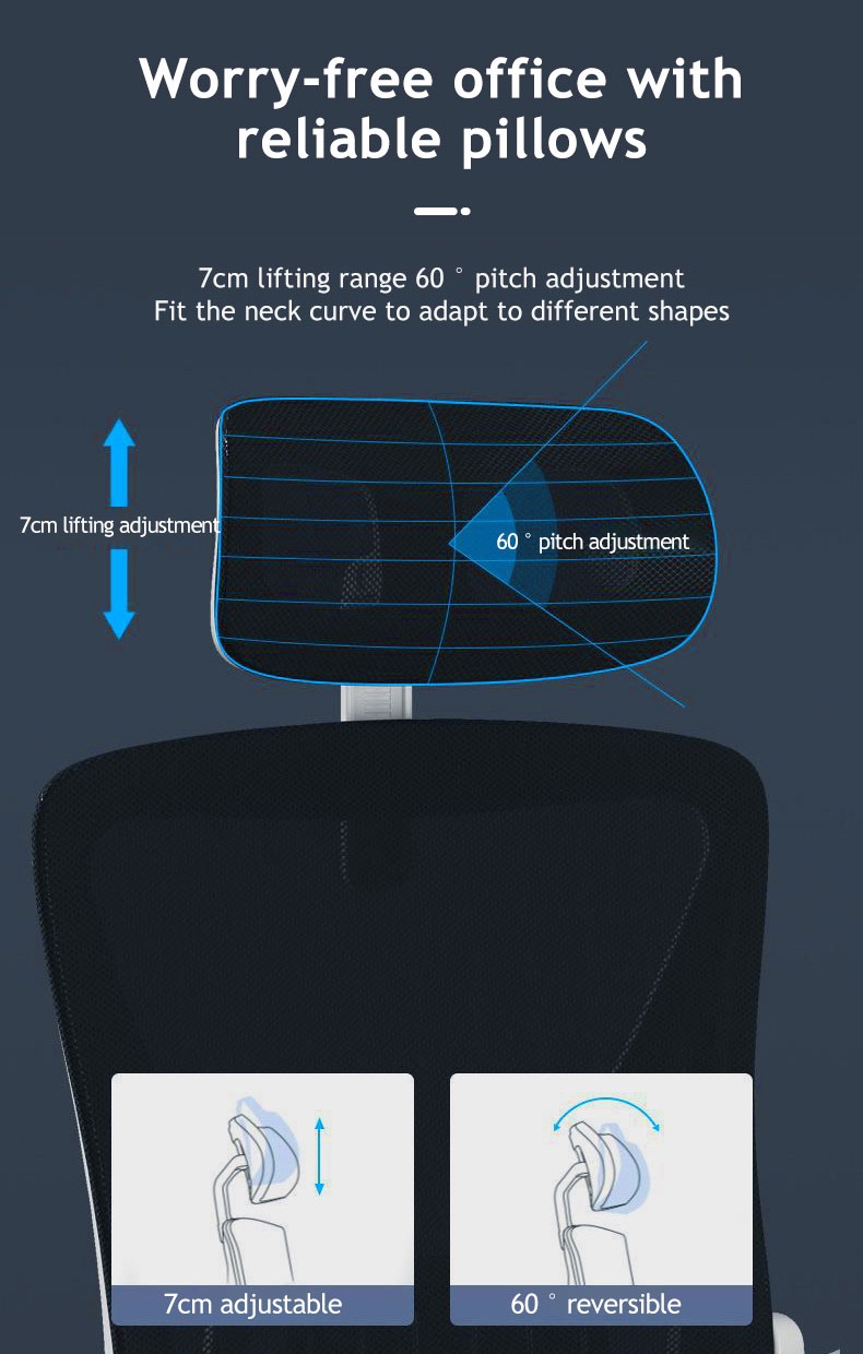 VOVOVA Office Chair Ergonomics Chair ventilation Mesh Computer Office ...