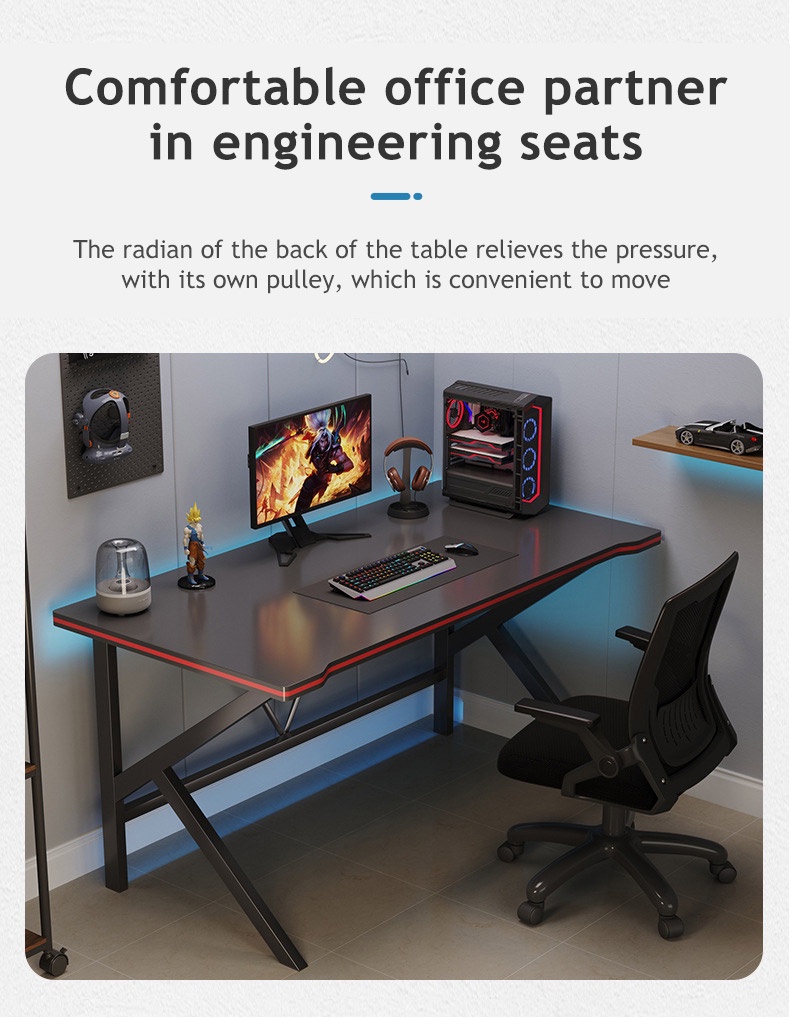 VOVOVA Gaming table 100/120/140cm computer set desk gaming desk table ...