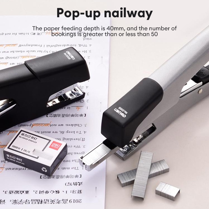 Deli Stapler 24/6 26/6 Effortless Plier Stapler 30sheets Heavy Duty ...