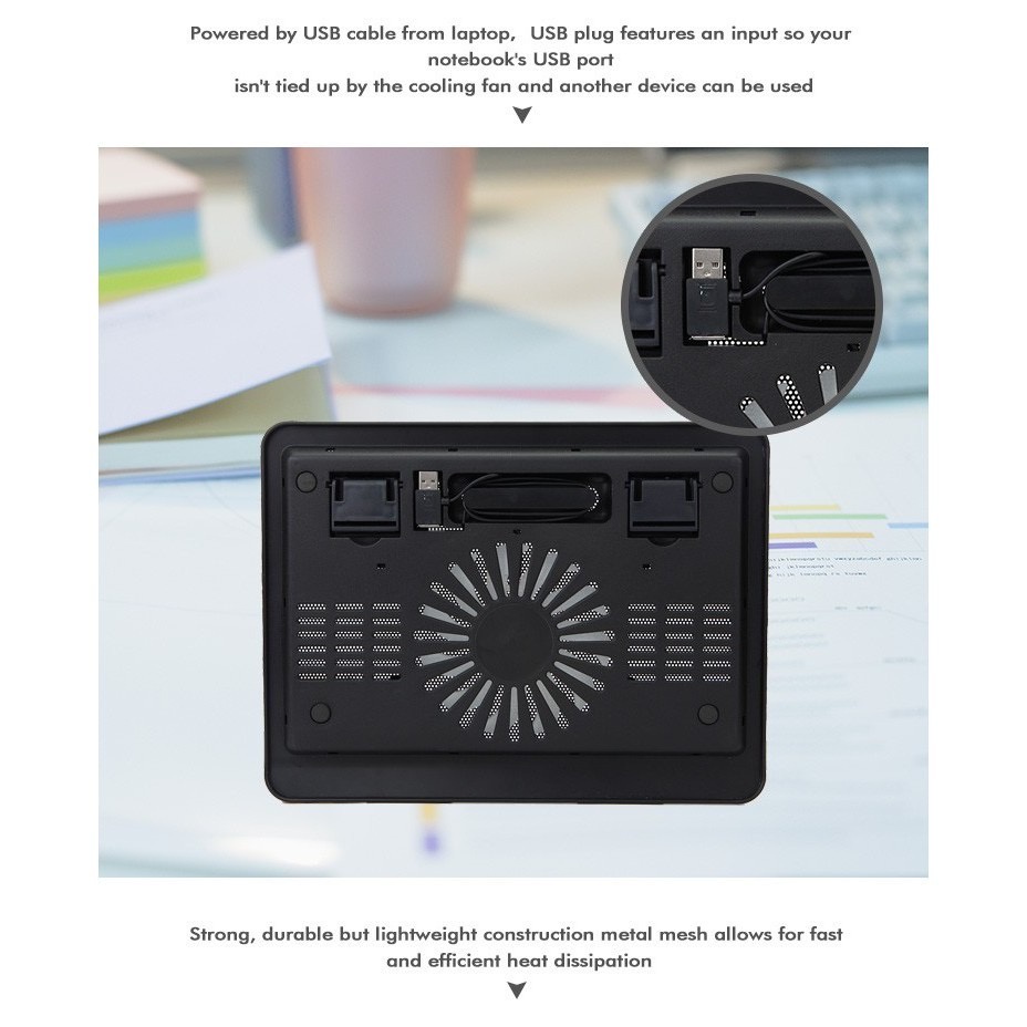 N19 12''-14'' laptop Cooler Pad one big LED light fan | Shopee Philippines