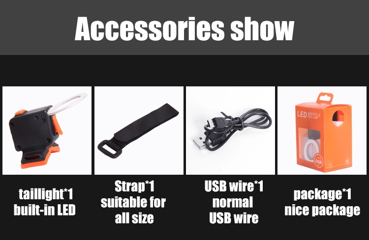 Bike Tail Light IPX64 Waterproof Bicycle Rear Light Heart Shape LED ...