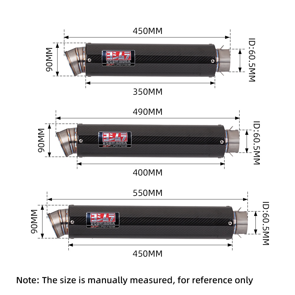 Yoshimura GP moto racing exhaust muffler Titanium/Stainless steel ...