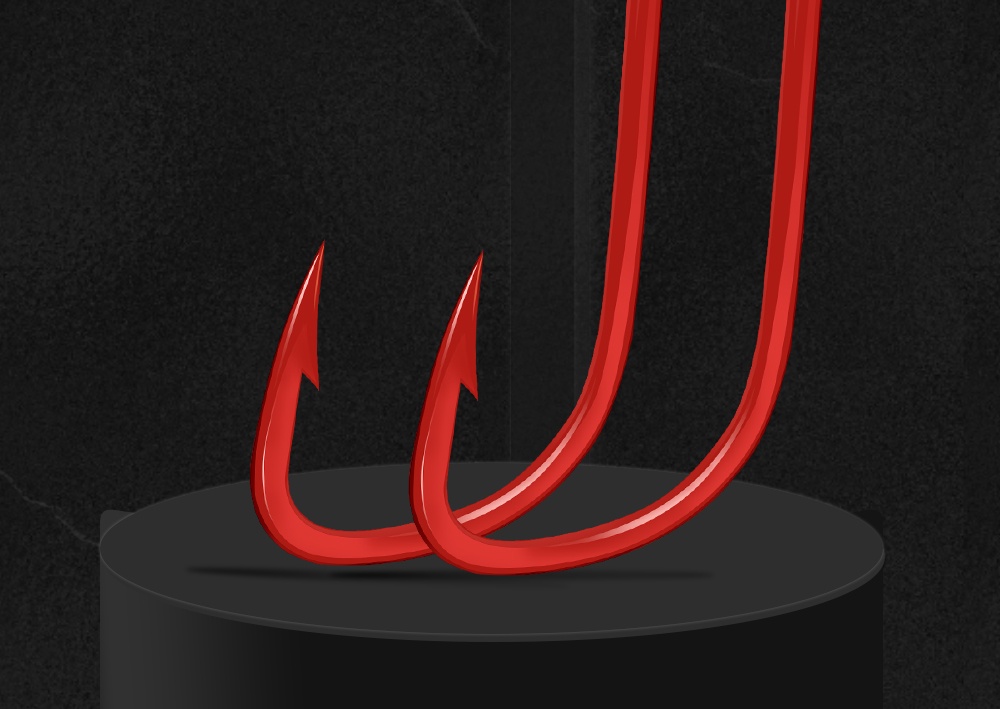 Red Fishing Hook High Carbon Steel Worm Hooks Tackle 50Pcs/100Pcs ...