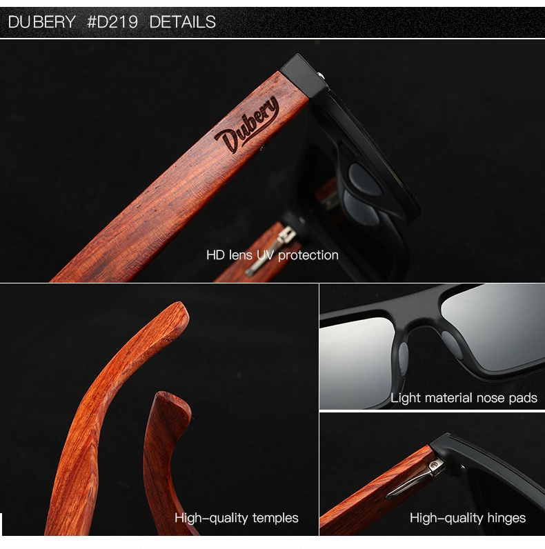 DUBERY Bamboo Frame Polarized Sunglasses | Shopee Philippines