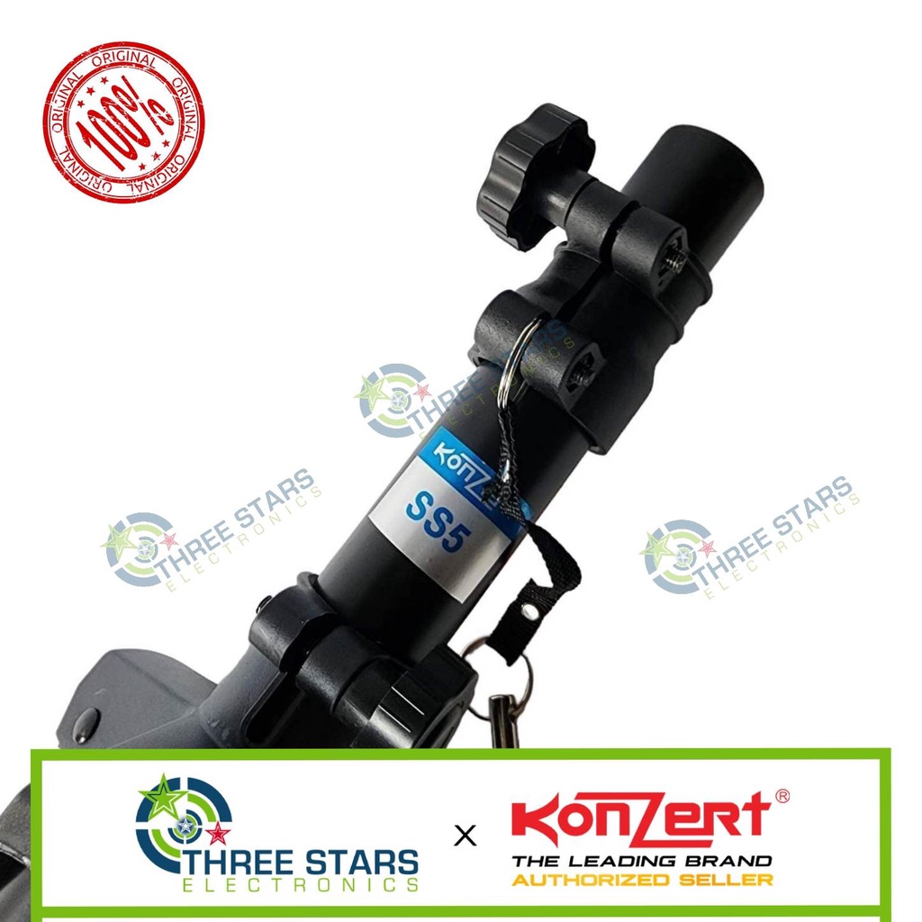 Konzert 1pc SS 5 Universal Speaker Stand - 4.7ft with Base plate 15kg ...