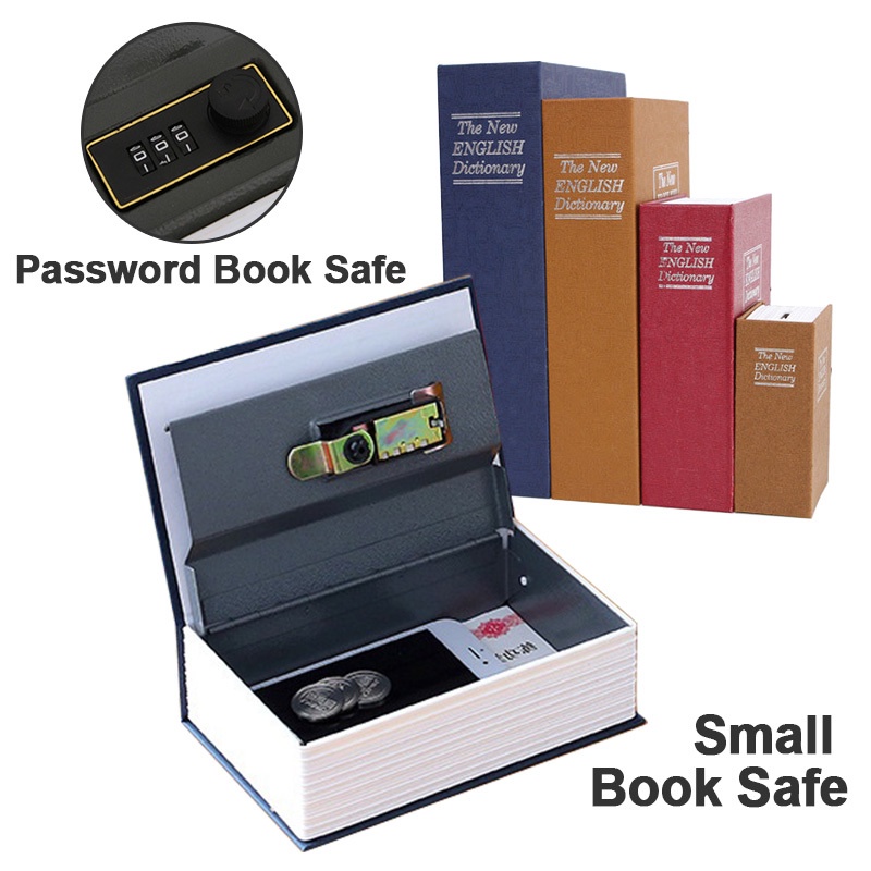 【Ship in 24h】4 Size Password Safe Box with Key Creative mini Cash Vault ...