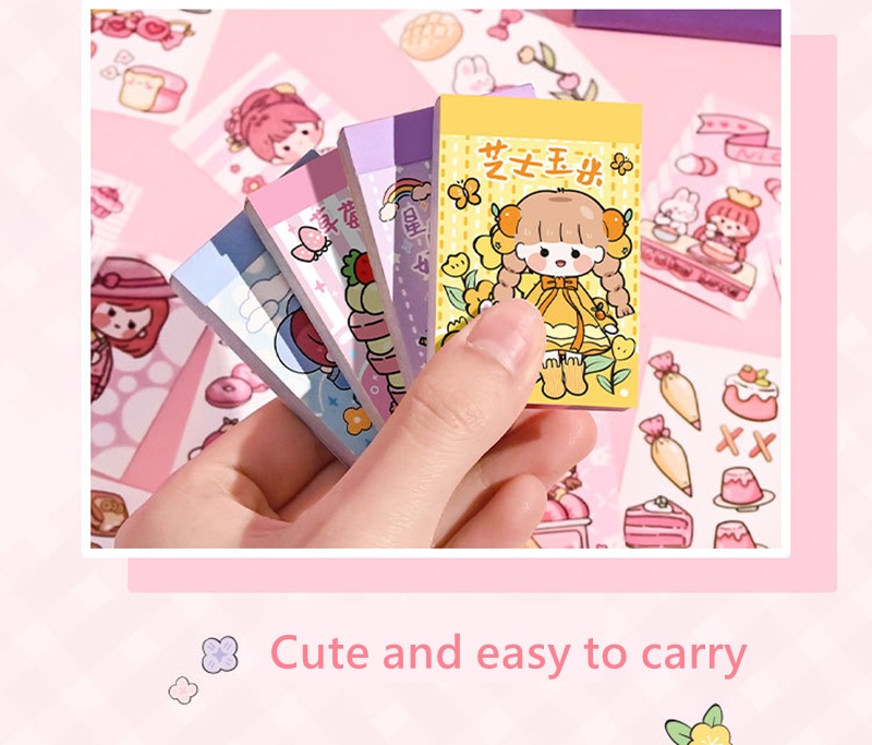Children's colorful stickers mini pattern cute stickers girl hand tent ...