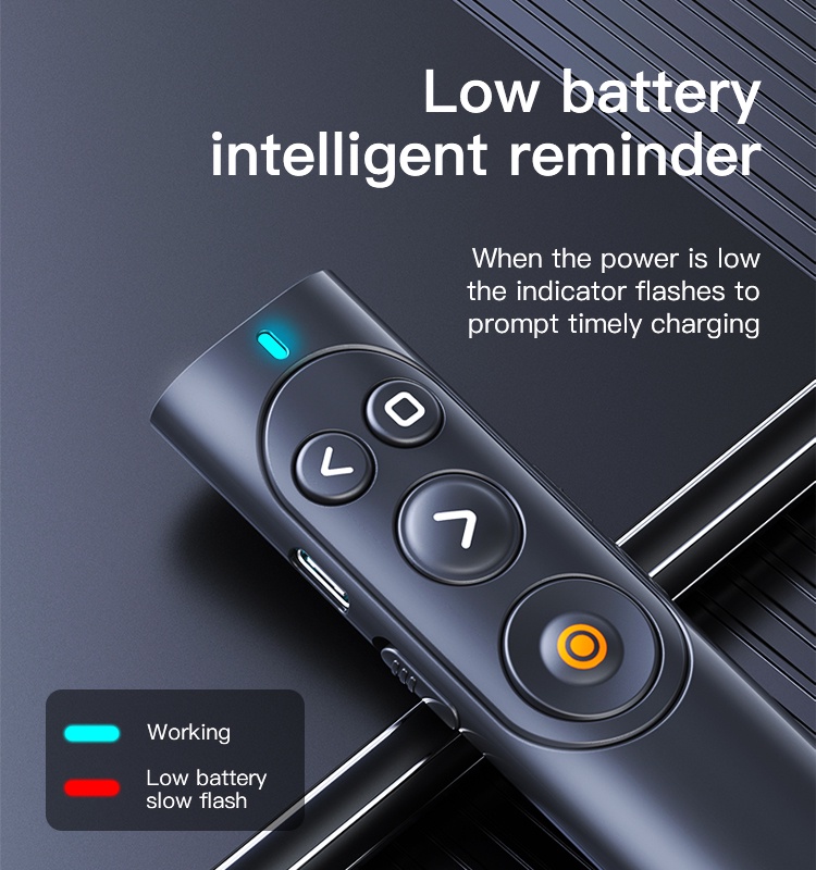 Rechargable 100m USB & Type C Presenter Wireless Laser Pointer 2.4GHz ...