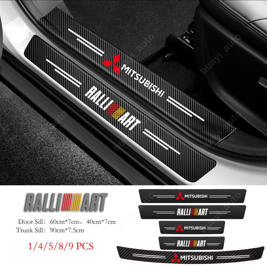 Mitsubishi Ralliart Car Sill Sticker Anti-Scratch Waterproof Trunk ...