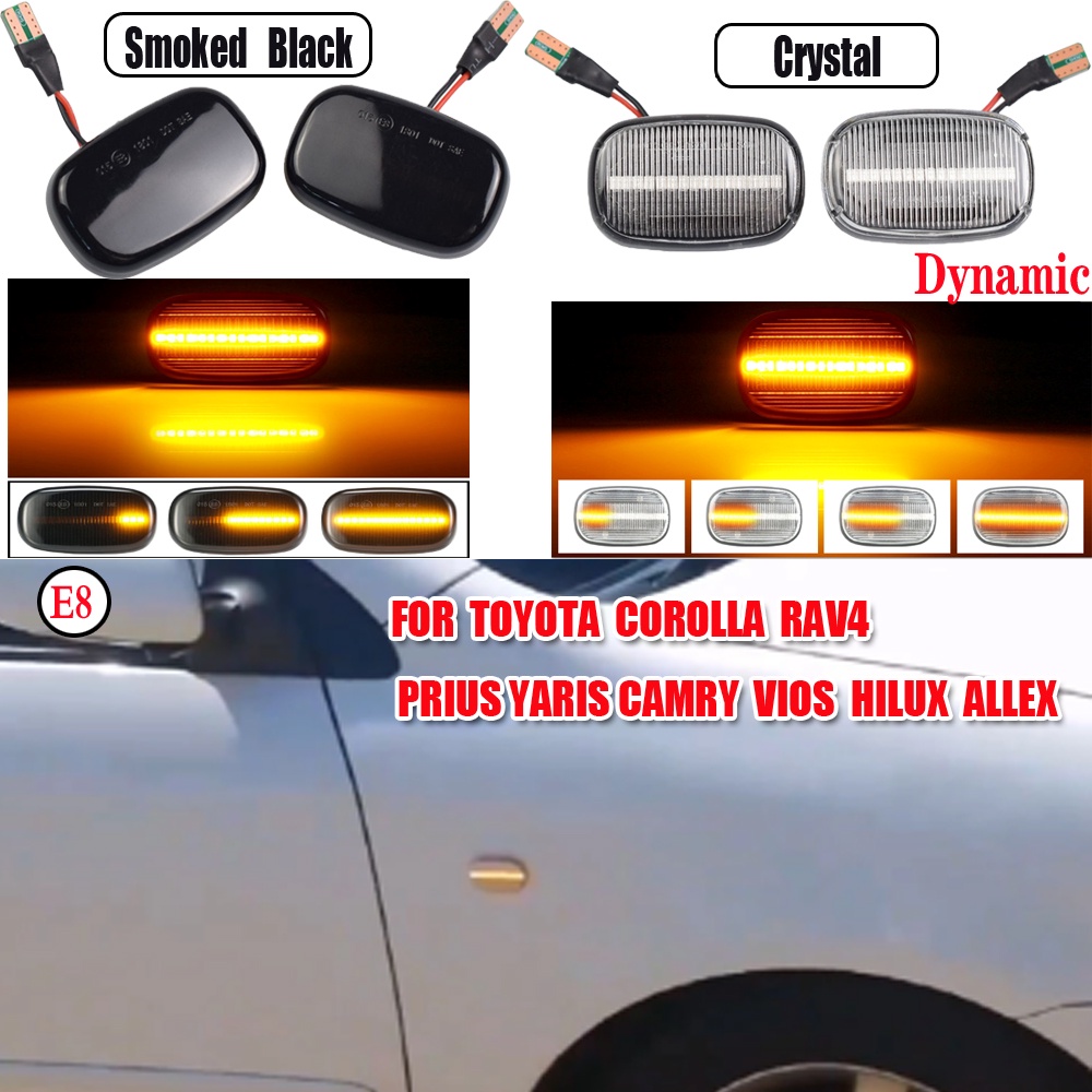 Led Dynamic Side Marker Turn Signal Light For Toyota RAV4 Camry SV4 CV4 ...