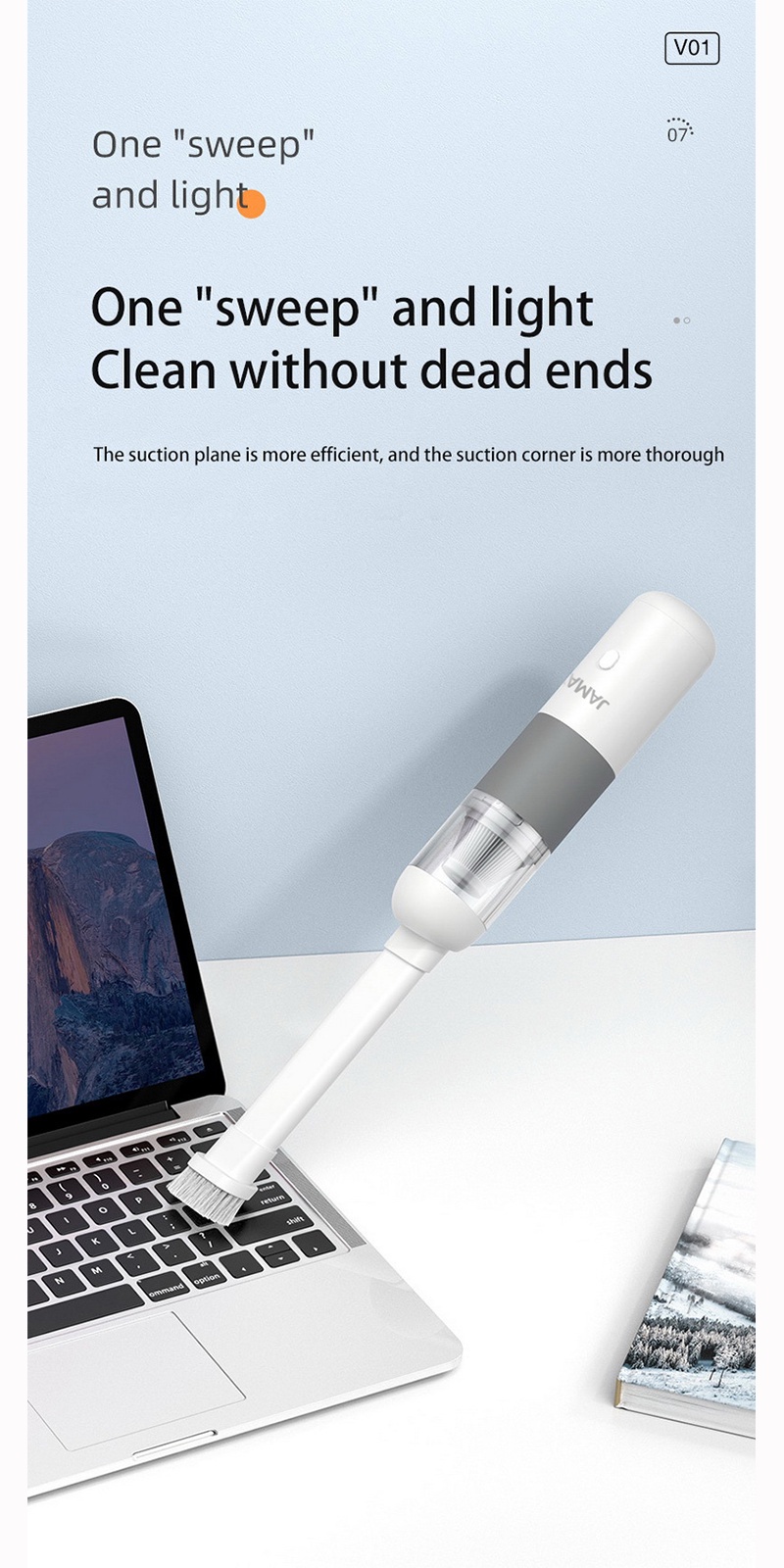 【Free Gift】JAMAY Mini Vacuum Cleaner V01 20000Pa Cordless Car Vacuum ...