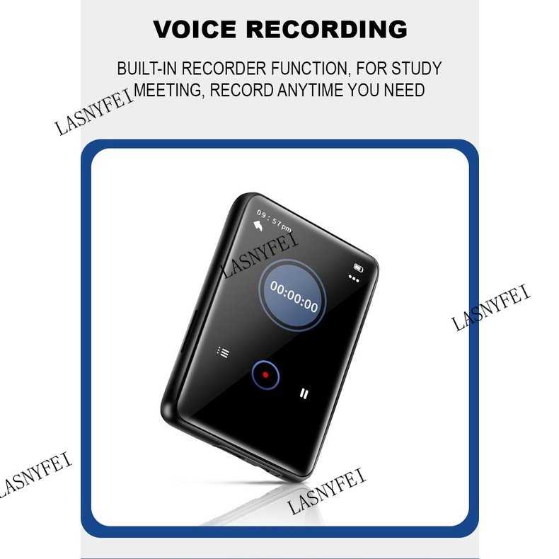 Touch Screen MP3 Music Player Bluetooth 5.0 Mini Walkman 2.5 Inch Touch ...