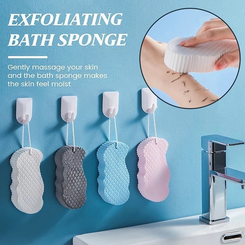 Esponja Exfoliate Soft Sponge Body Scrubber for Baby Adults Bath Scrub ...
