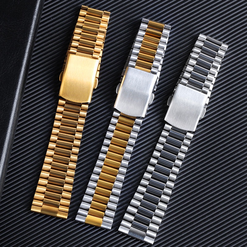Solid Thin Metal Strap Stainless Steel Watch Band 10mm 12mm 14mm 16mm ...
