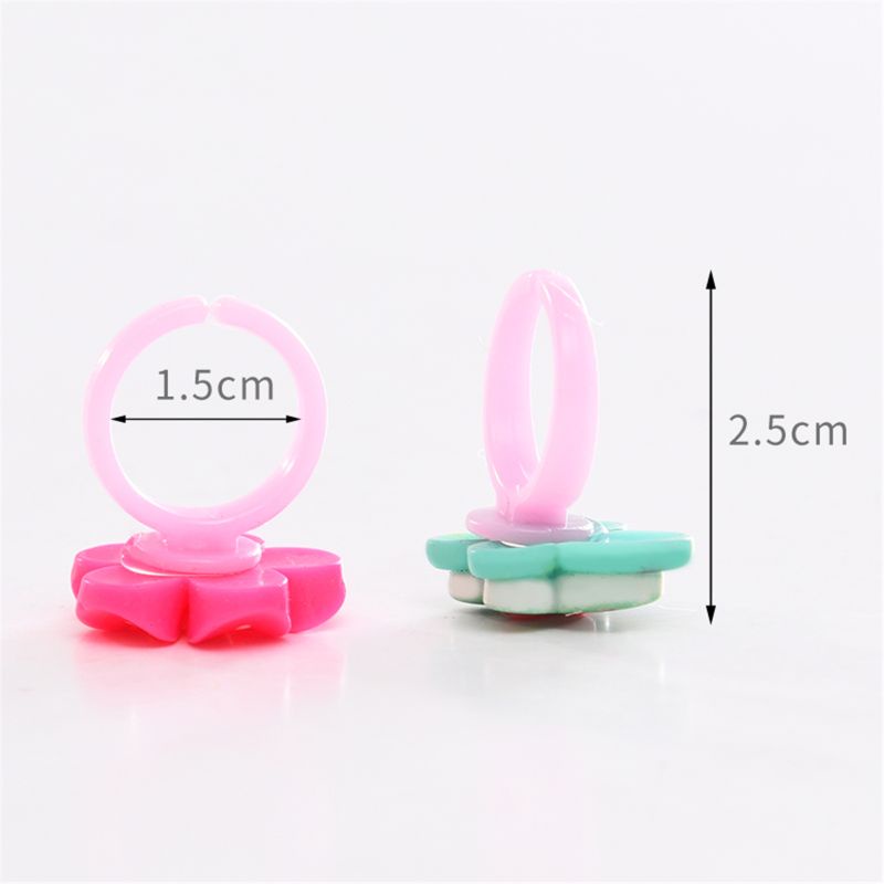 10PCS Kids Play Rings Set Cartoon Animal Flower Design Dress Up Toys ...