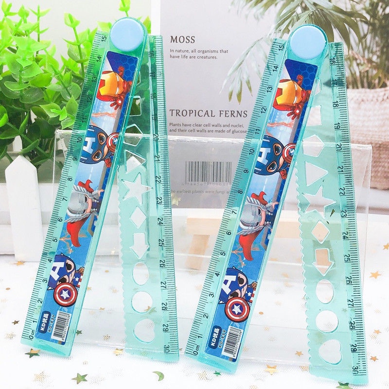 Ruler 30cm Wave Pattern a Folding Ruler Multifunctional Cartoon Folding ...